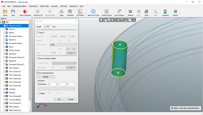 Quicksurface - Scan to CAD Software